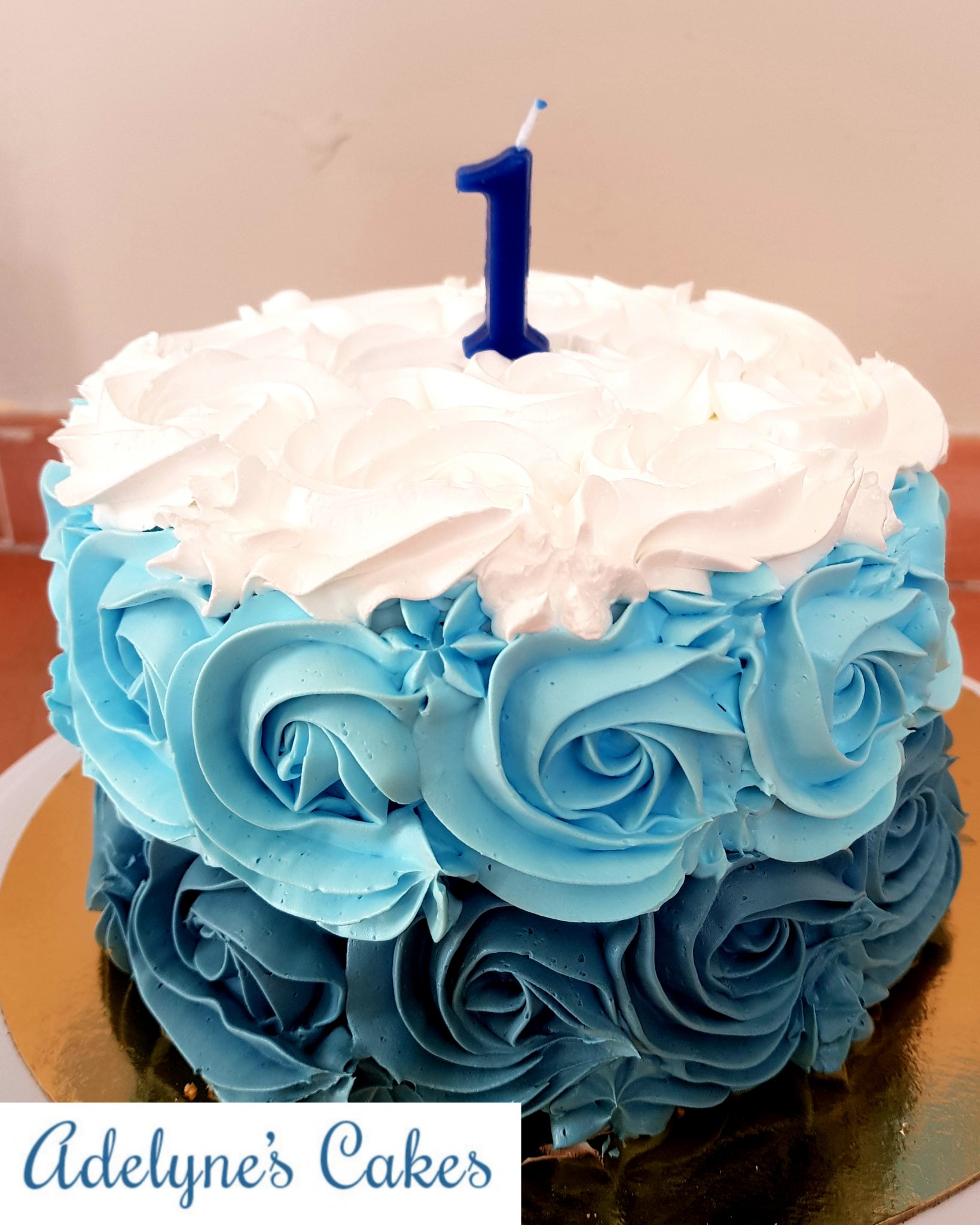 Smash the cake / Rose cake bleu - Adelyne's Cakes